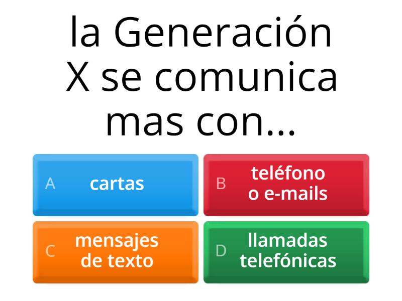 Cuanto sabes sobre la generacion X y millennials - Cuestionario