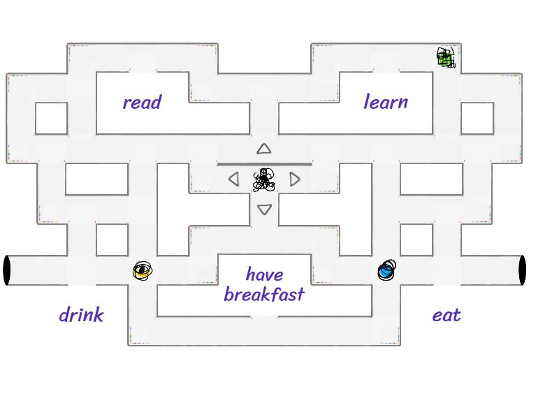 2. Verbs- Find the correct verb - Maze chase