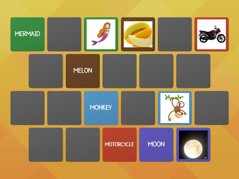 Memory Game- Letter M - Matching pairs