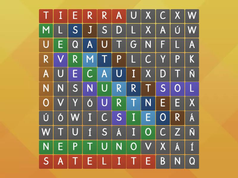 LOS PLANETAS - Sopa de letras