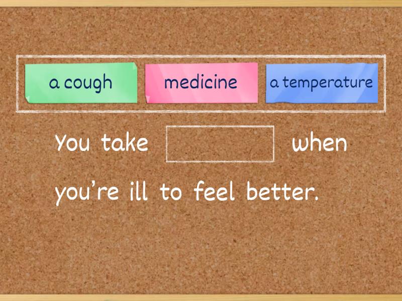 Health vocabulary: Definitions - Complete the sentence