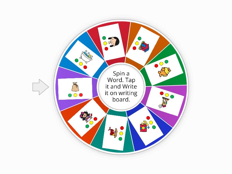 Spin a word with a digraph: Word-Tap and Make - Spin the wheel