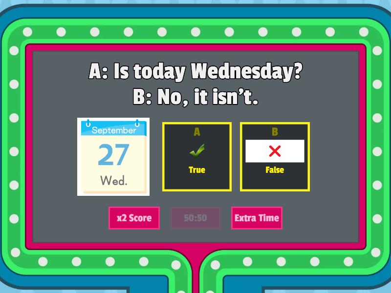 Super Fun 5- Lesson 1 (Pattern) T or F - Gameshow quiz