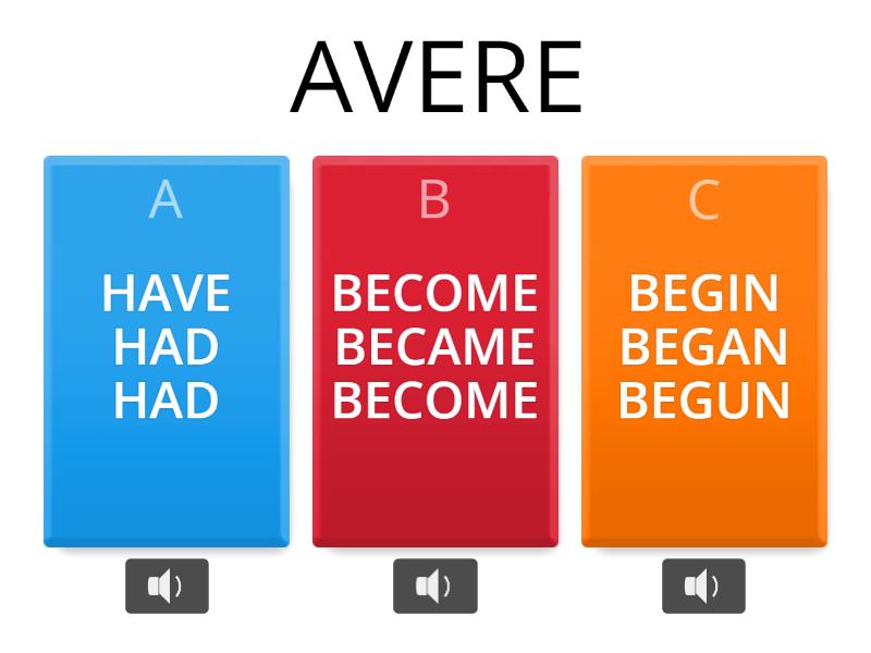 VERBI IREGOLARI - Quiz