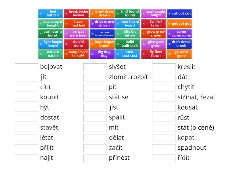 Project 3 - U4 Irregular verbs 1 - Match up