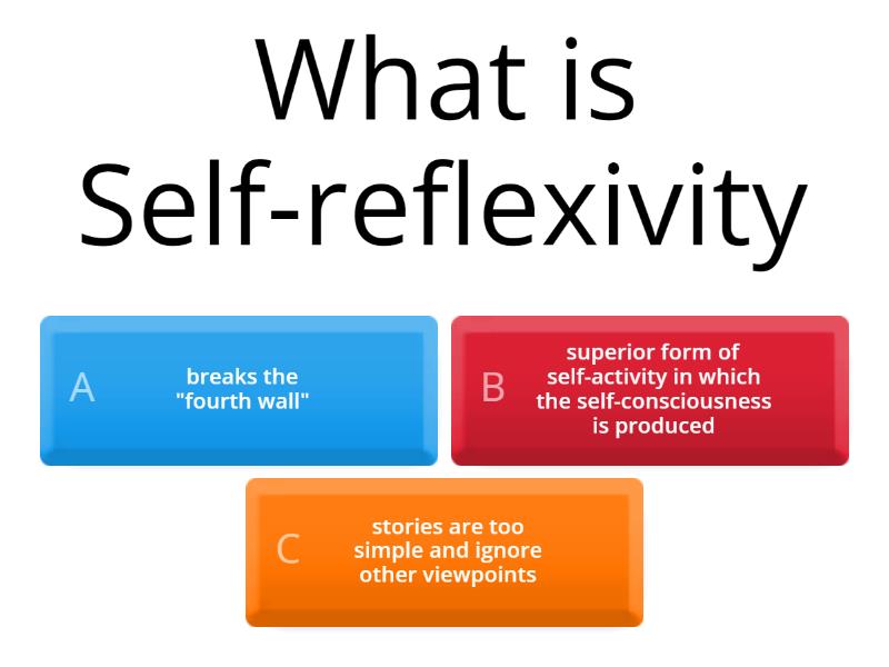 Self reflexivity & Rejection of Metanarratives - Quiz