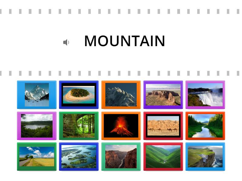 LANDFORMS (FIND THE MATCH) - Cada oveja con su pareja