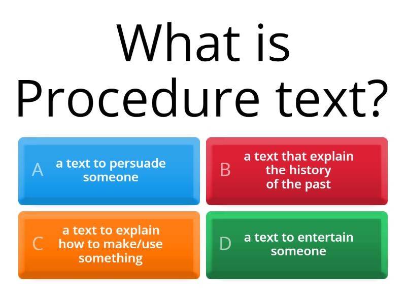 Procedure Text - Quiz