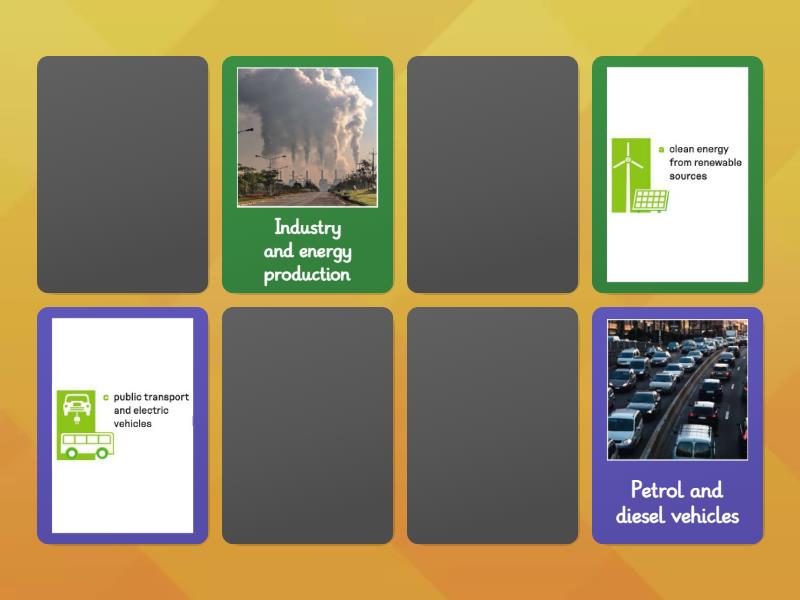 Matching Game - Air Pollution - Matching pairs