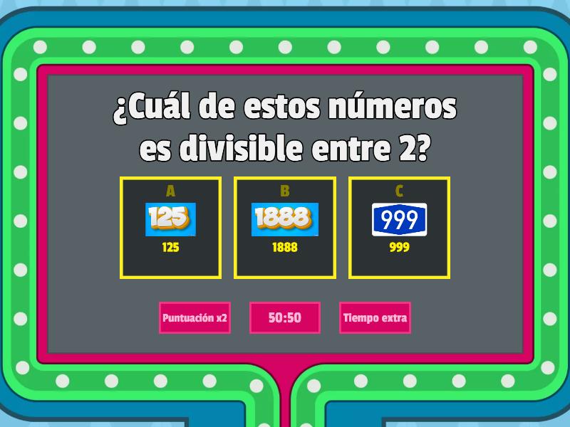 Divisibles entre 2 - Concurso de preguntas