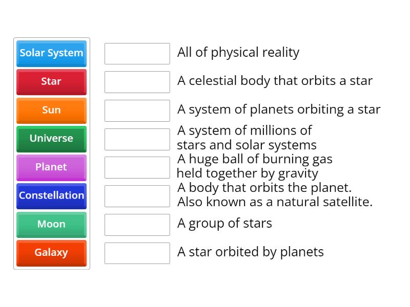 S1 Space Terms - Match up