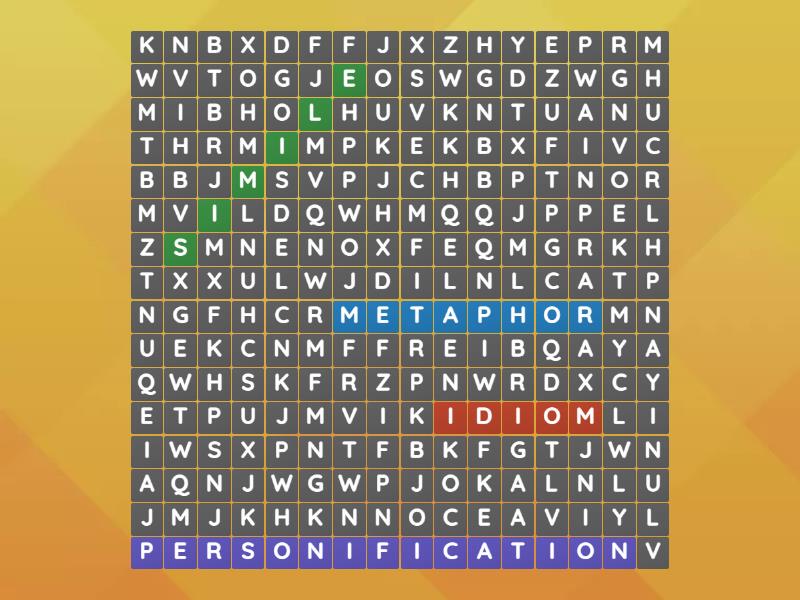 Find the Figure of Speech - Wordsearch