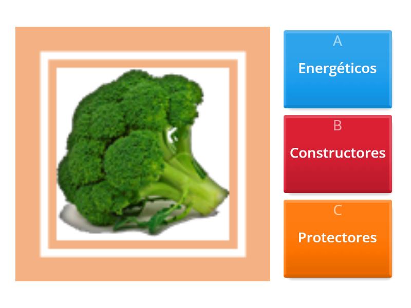 Clasificación de alimentos: Constructores, protectores y energéticos - Quiz