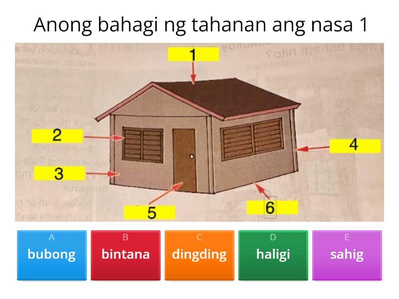 Mga Bahagi ng Tahanan - Quiz