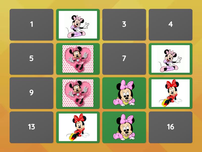 Memory Minnie - Matching pairs