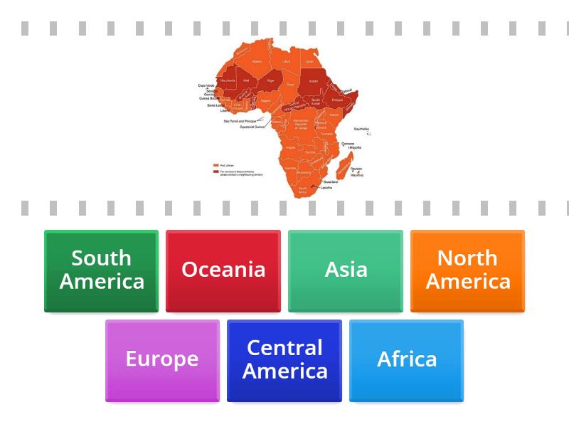 Continents - Find the match