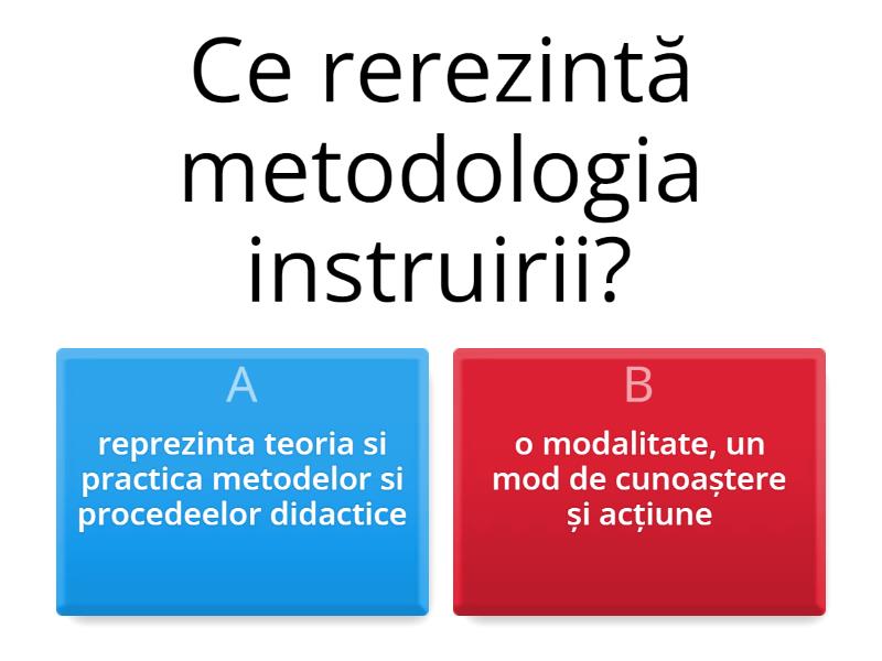 Teorie Metode de instruire - Quiz