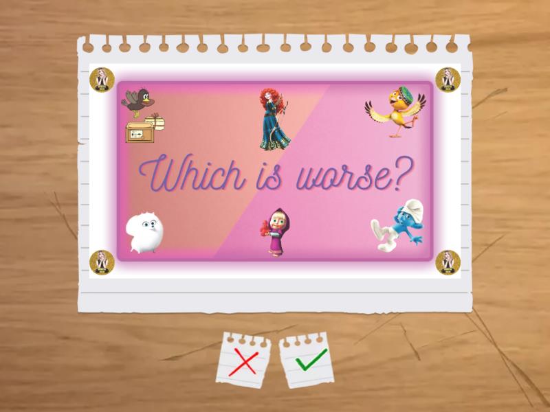 Which is worse? Summer edition - Flash cards