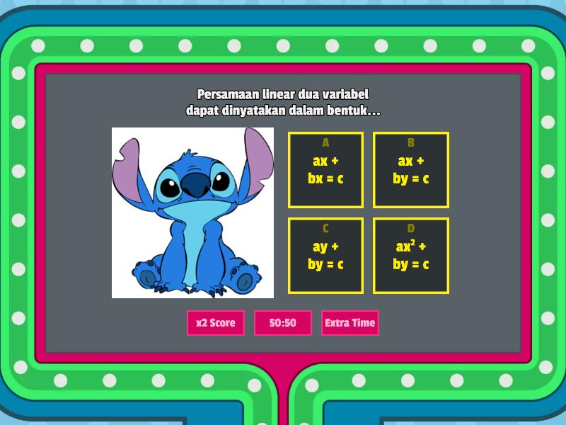 Kuis Sistem Persamaan Linear Dua Variabel - Gameshow quiz