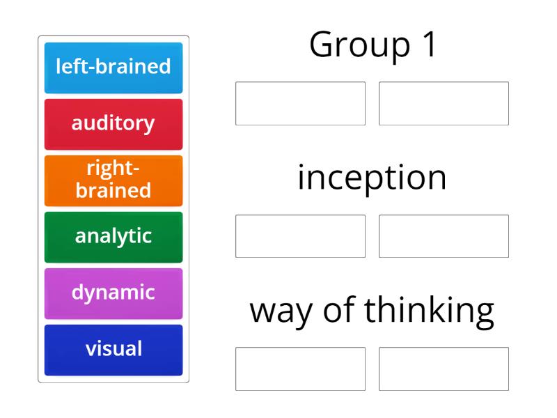 learning styles - Group sort