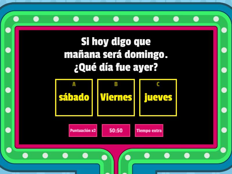 Respuesta correcta. Razonamiento - Gameshow quiz