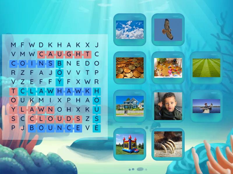 UFLI 97 Vowel Team & Diphthong Review - Caça-palavras