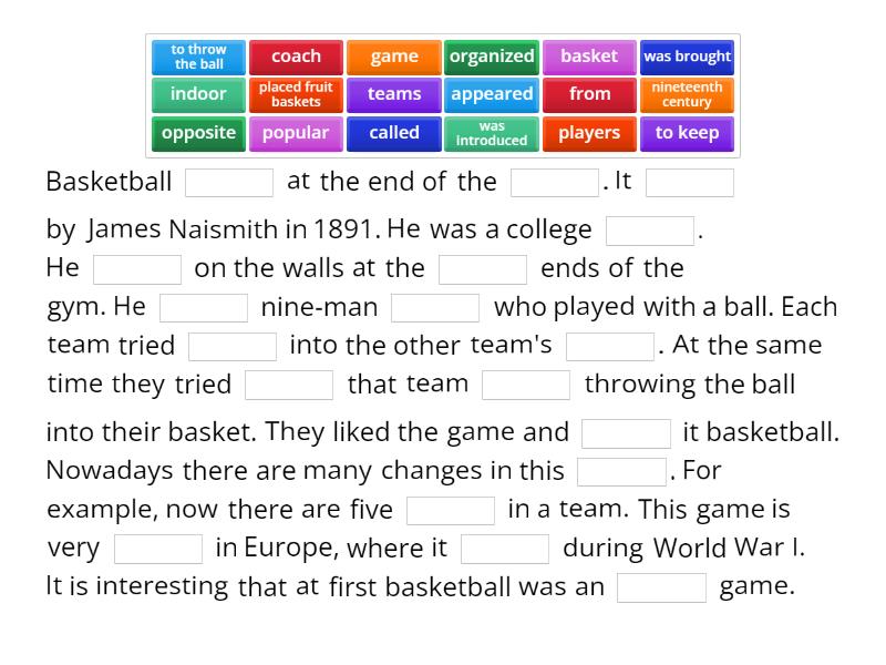 Basketball - Complete the sentence