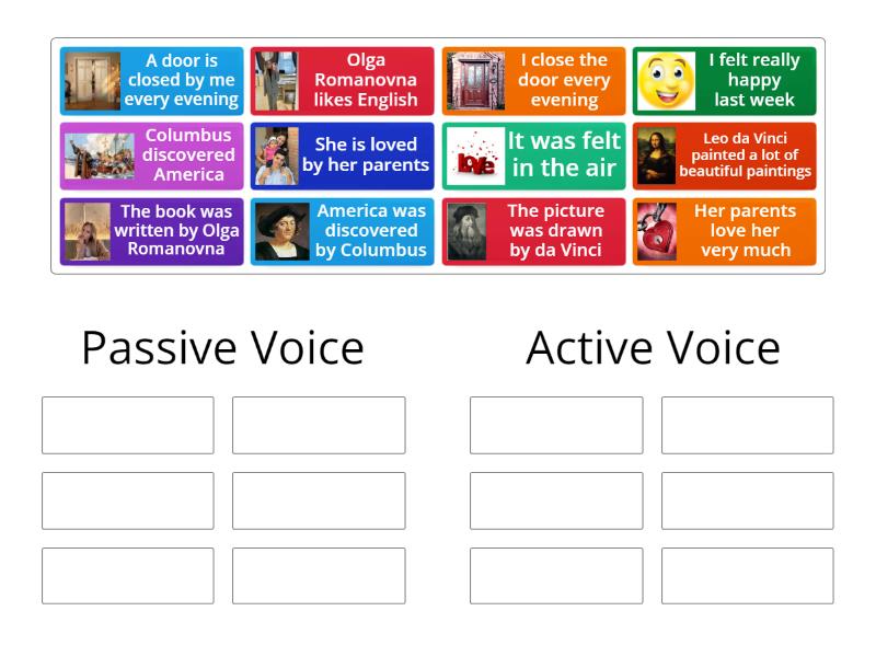 Passive VS Active Voice - Group sort