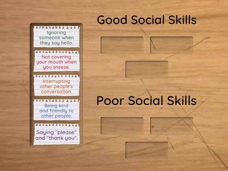 Good vs Poor Skills - Group sort