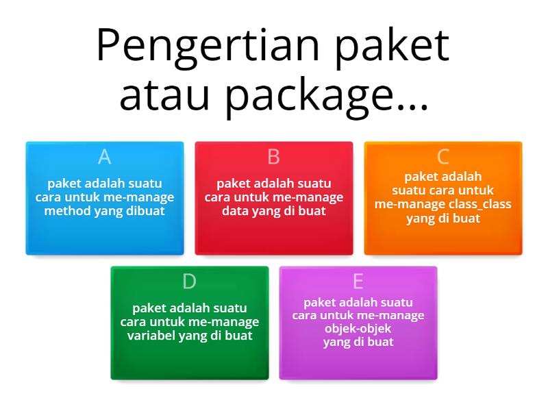 Paket dalam Java - Quiz
