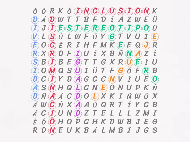 " Inclusiva: Explorando la Diversidad de Género" - Sopa de letras