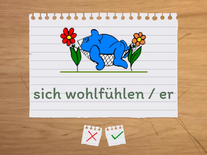 Reflexive Verben mit Dativ und Akkusativ!!! - Flash-Karten