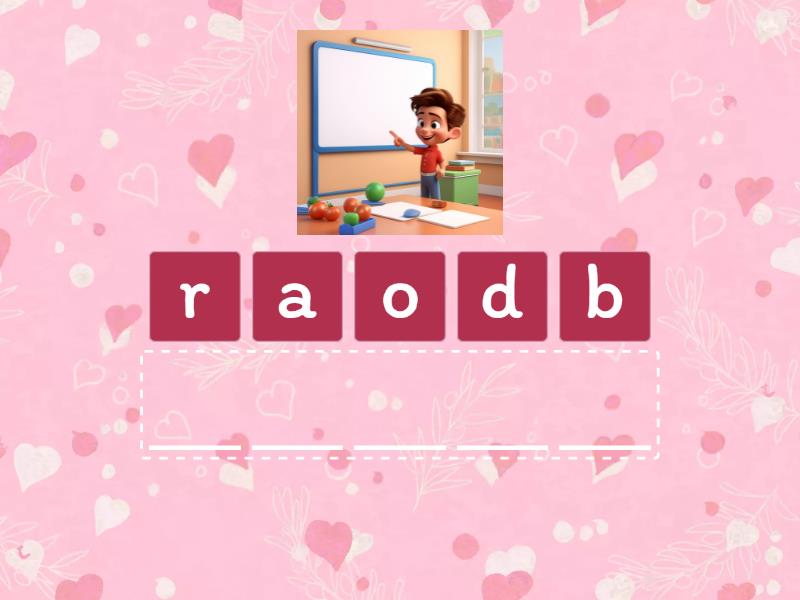 2. SCHOOL OBJECTS - Anagram