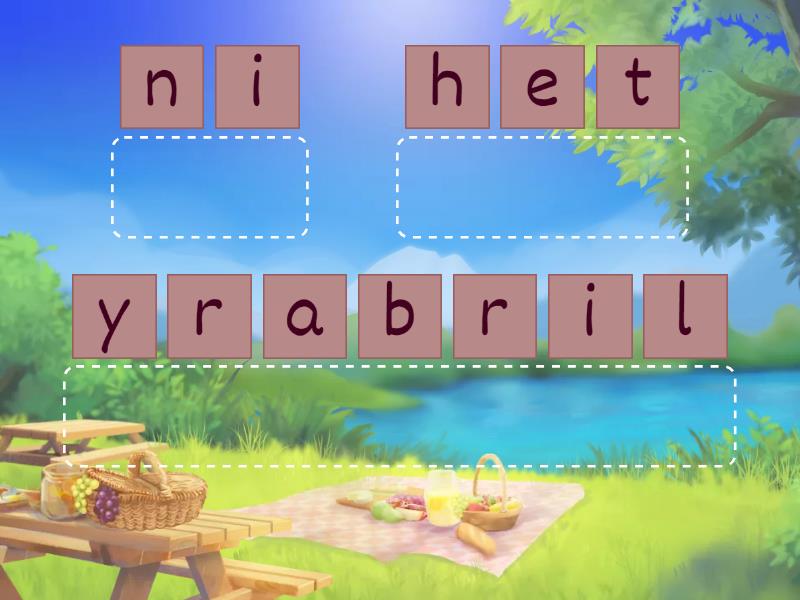 BT 1: Vocabulary L1 U7 & U8 - Anagram