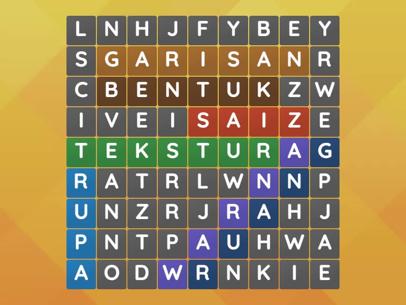Elemen Reka Bentuk - Wordsearch