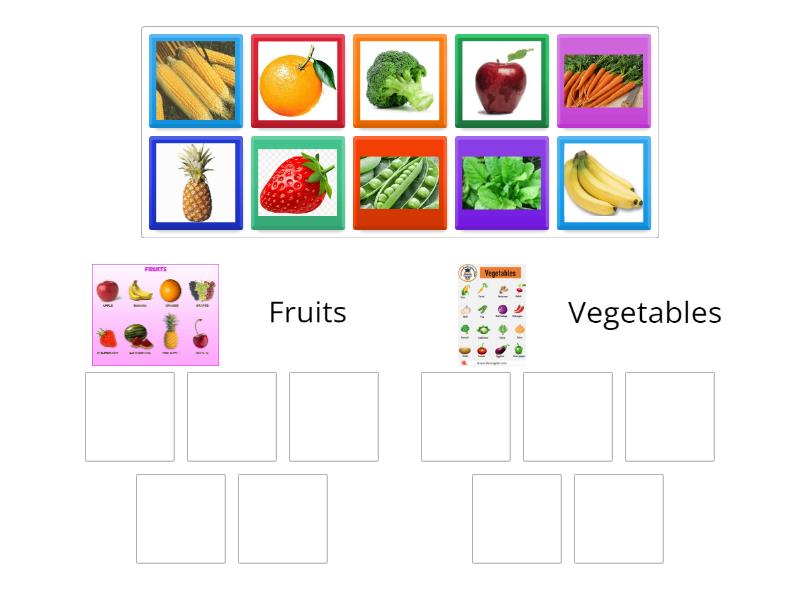 Sorting fruits/vegetables - Group sort