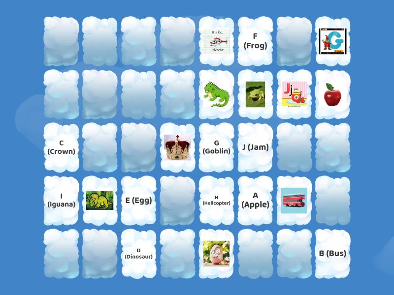 The alphabet game. - Matching pairs