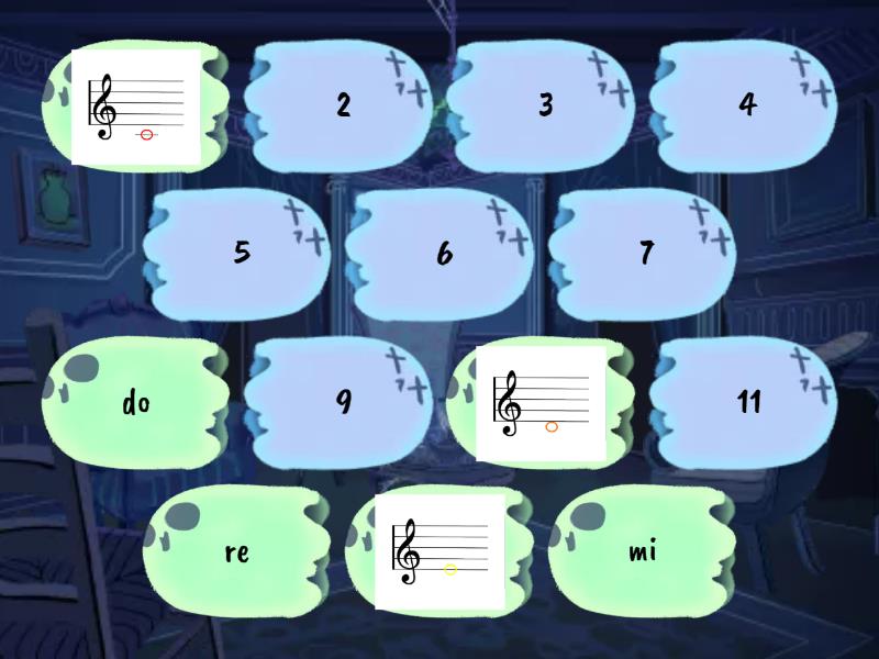 Memorama - La escala musical - VERSOS - Parejas