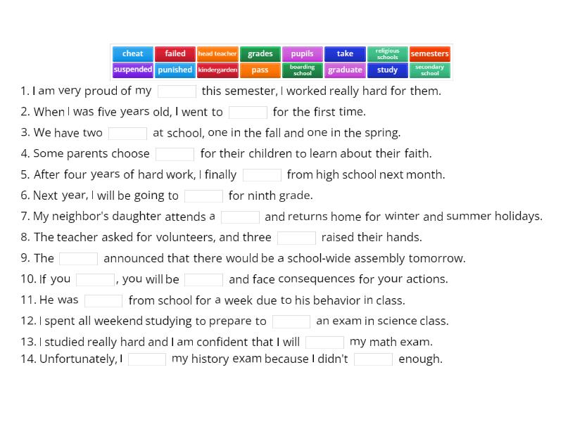 AF3 7A - Complete the sentence