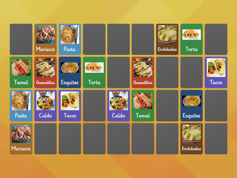 Memorama de comida - Matching pairs