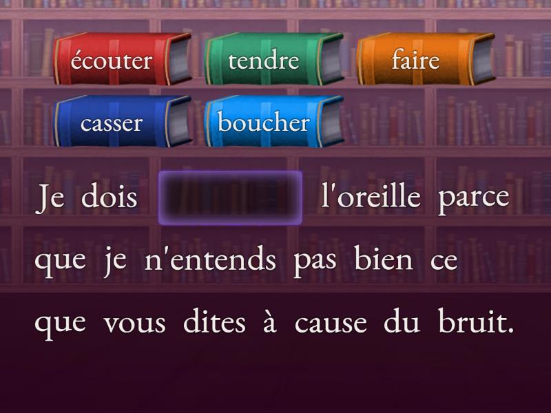 Les verbes de perception - Complete the sentence