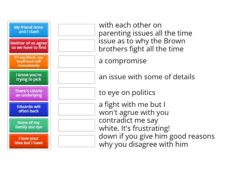Arguments - Match up
