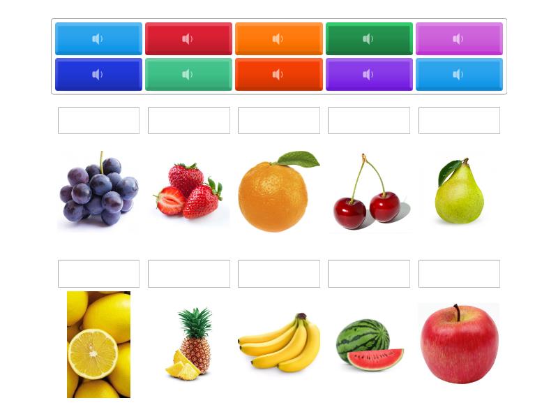 Las frutas - Match up