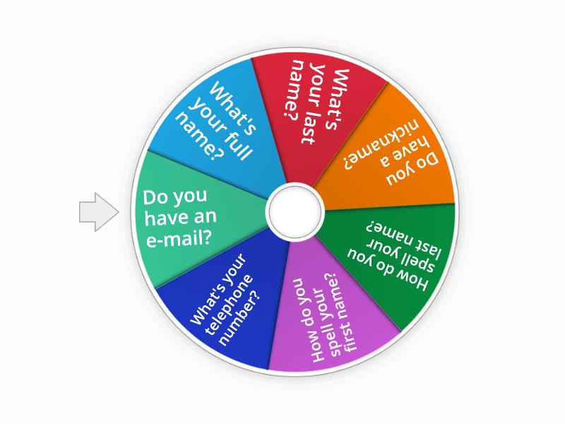 Personal Information - Random wheel