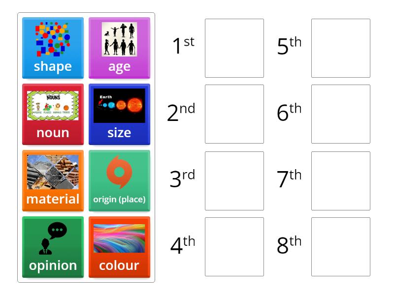 Adjective order - Rank order