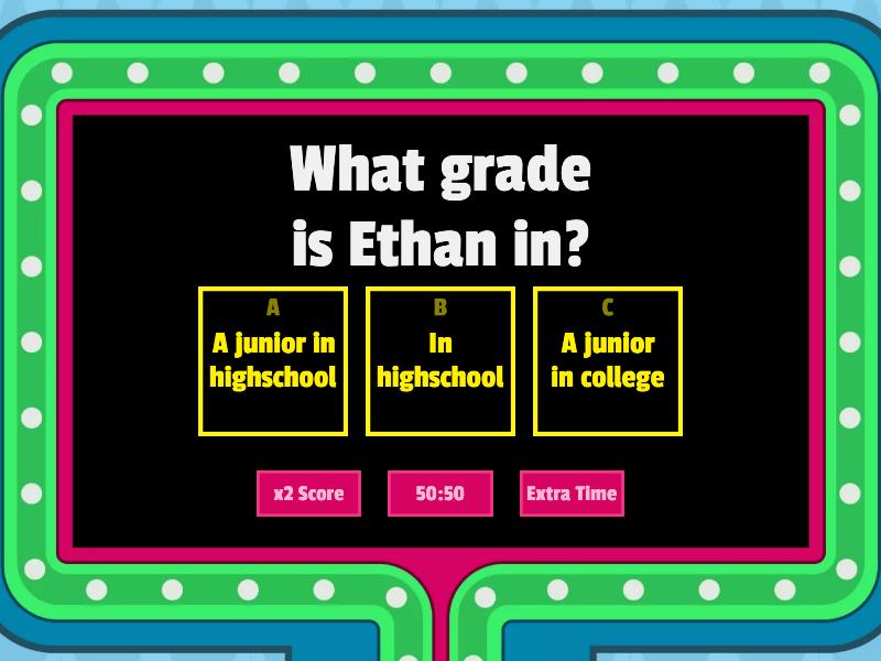 Ethan and the family computer - Gameshow quiz