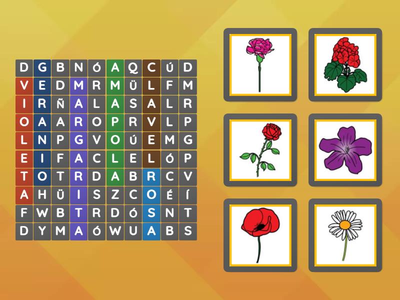 "las flores" - Wordsearch