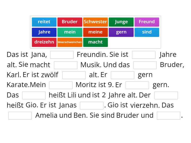 Was fehlt? - Missing word
