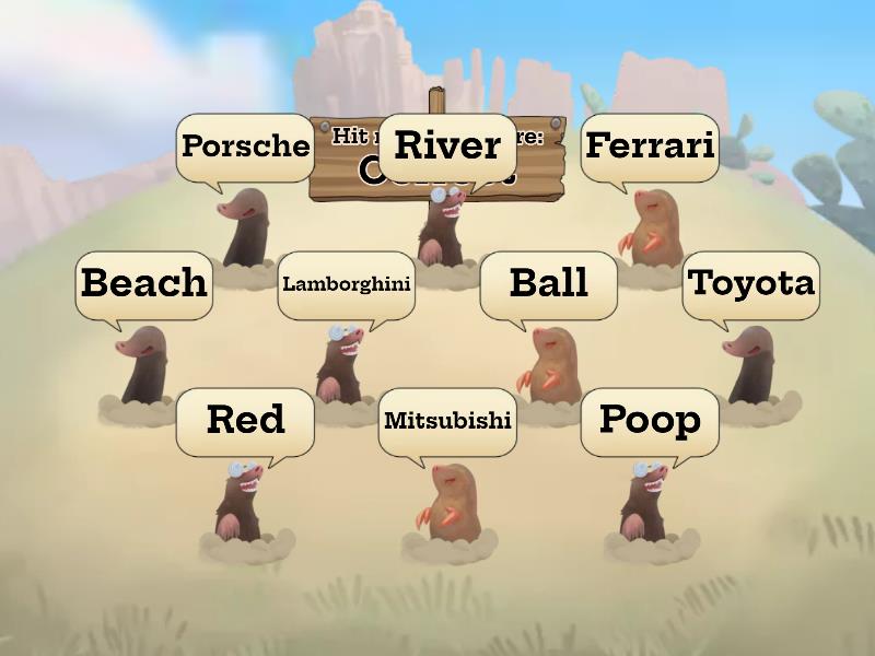 Whack a mole- car edition - Whack-a-mole