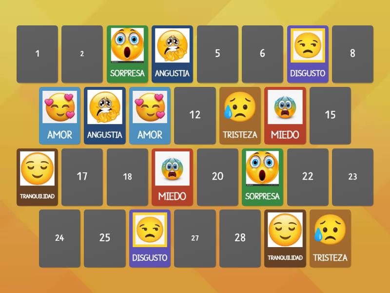 JUEGO DE LA MEMORIA. EMOCIONES - Matching pairs